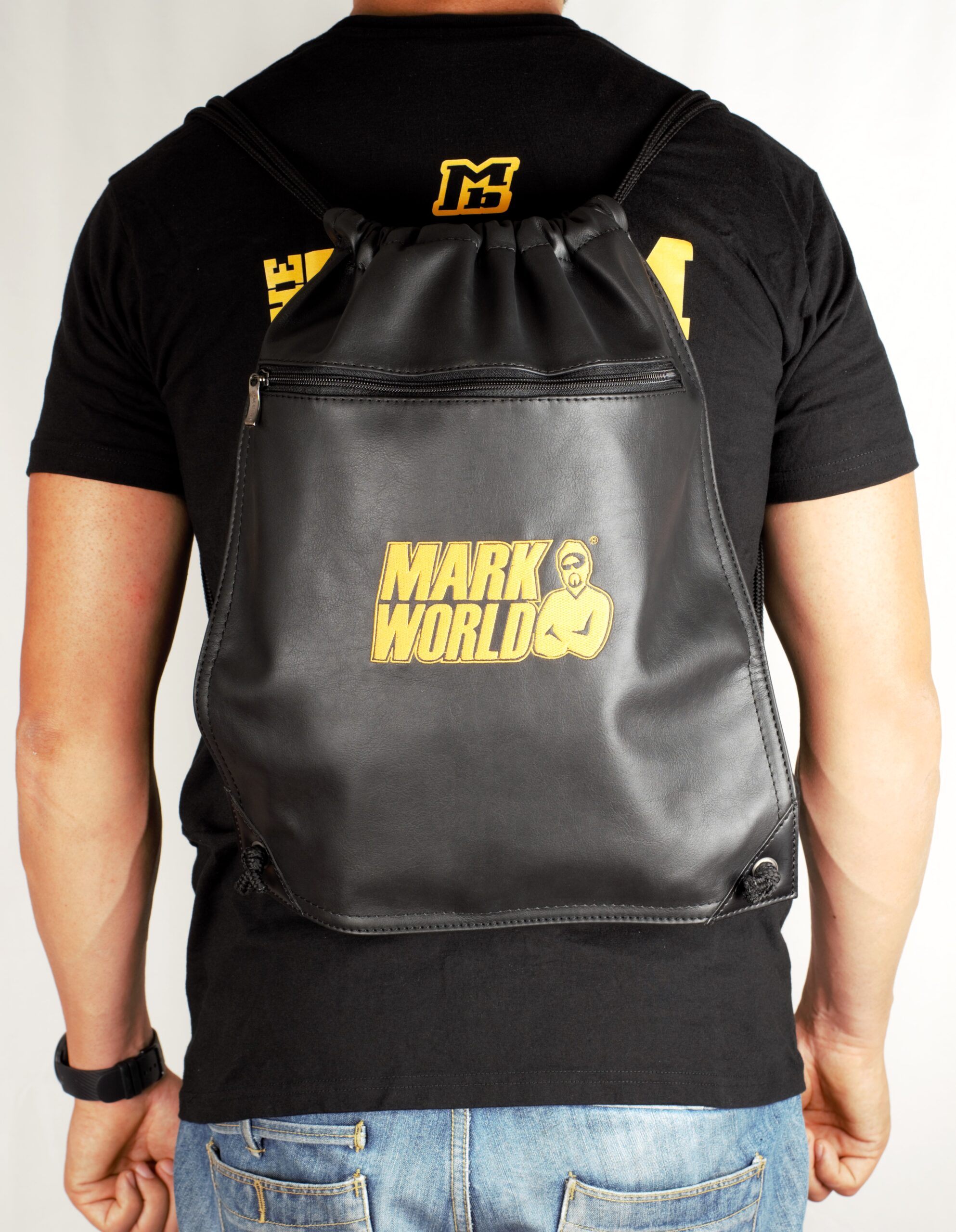 MARKWORLD BACKPACK PREMIUM BLACK – GENUINE LEATHER – Mark Store