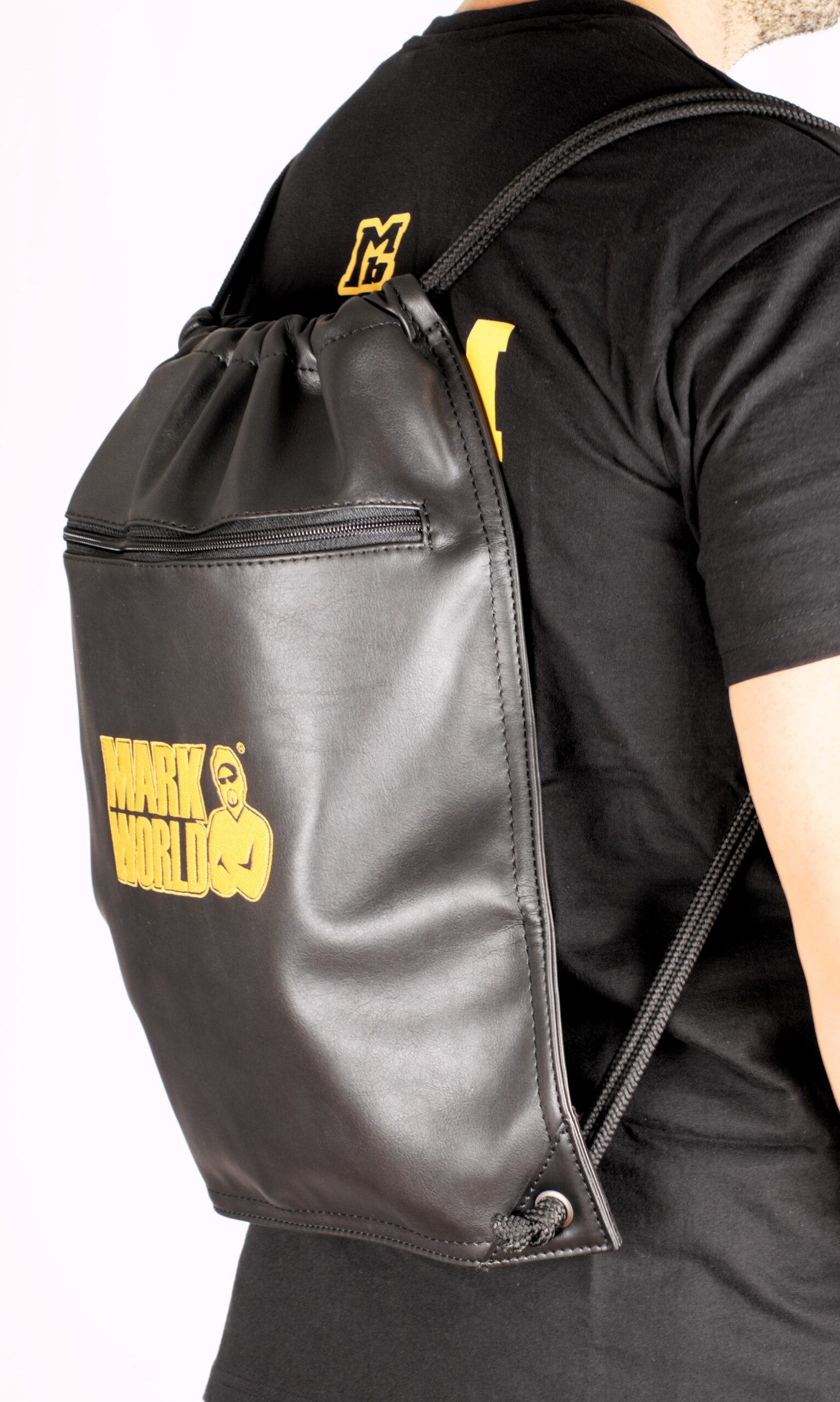 MARKWORLD BACKPACK PREMIUM BLACK – GENUINE LEATHER – Mark Store